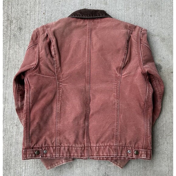 Carhartt | Jackets & Coats | Vintage Carhartt Detroit Jacket Small Sherpa Salmon Rose Pink Color ...